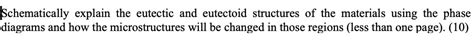 Solved Schematically Explain The Eutectic And Eutectoid