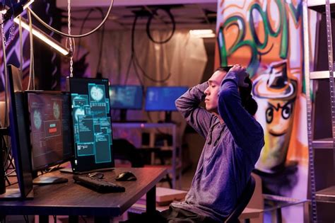 Premium Photo Upset Hacker Unsuccessfully Hacking Server While