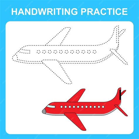 필기 연습 선을 추적하고 비행기를 색칠하십시오 교육용 어린이 게임 색칠 공부 시트 인쇄용 워크 시트 벡터 일러스트 레이션