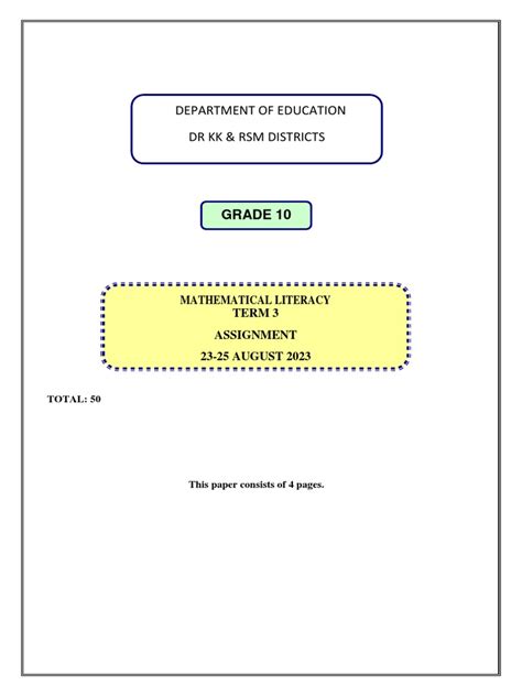 Gr 10 Assignment August Pdf Money Economies
