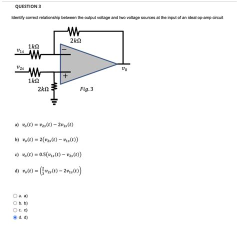 Solved Identify Correct Relationship Between The Output Chegg Com