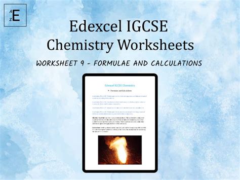 Edexcel Igcse Chemistry Worksheet 9 Formulae And Calculations Teaching Resources