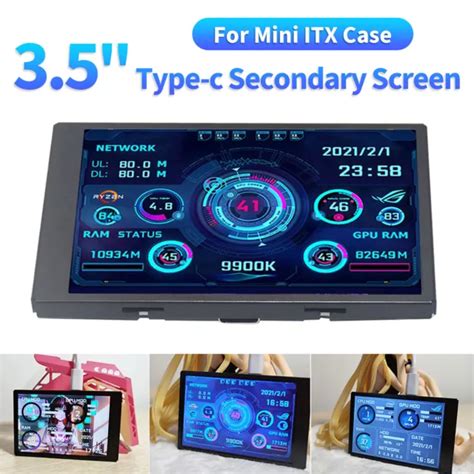 3 5and Ips Type C Secondary Screen Cpu Gpu Ram Monitor Usb Display Freely