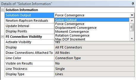Solution Information Monitoring Your Solves In ANSYS Mechanical PADT