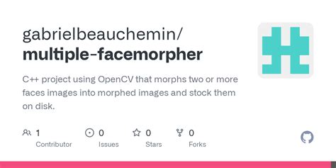 Github Gabrielbeaucheminmultiple Facemorpher C Project Using Opencv That Morphs Two Or