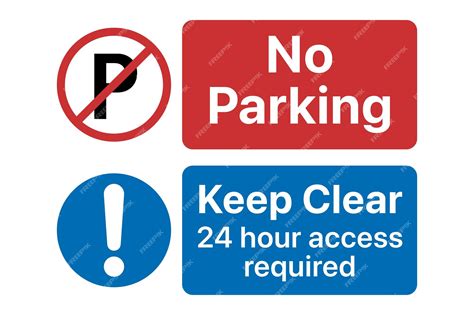 주차 금지 및 청소 무료 벡터