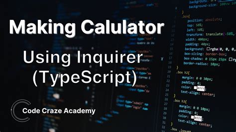 Build A Calculator Using Inquirer In Typescript Interactive Command