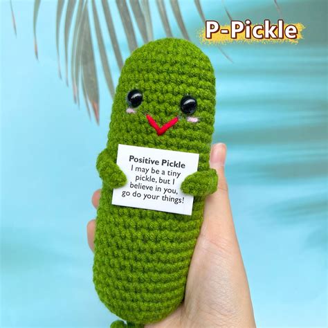 Big Size Crochet Emotional Support Picklepositive Picklebig Fan