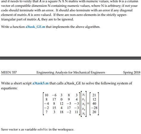 Solved Task 5 Create A Function For Solving Systems Of