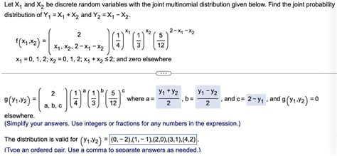 solved let x and x2 be discrete random variables with the