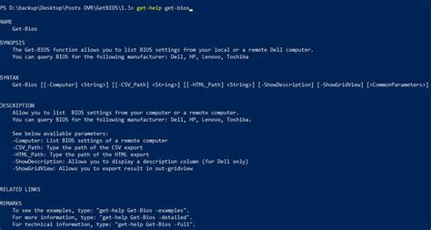 Getbios Module New Version List Bios Settings From Local Or Remote Computer Syst And Deploy