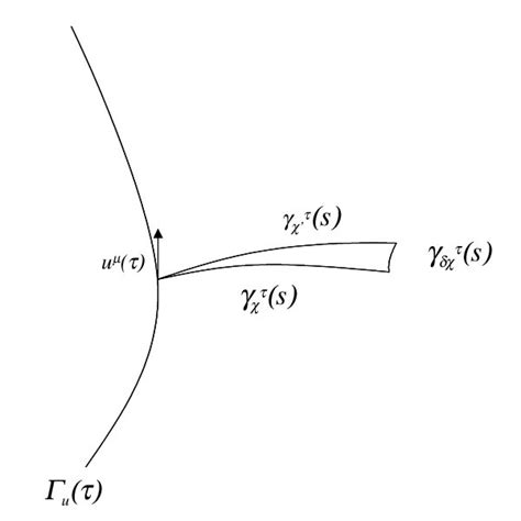 A Sketch Of The Two Spacelike Geodesics γ τ χ S And γ τ χ ′ S For X