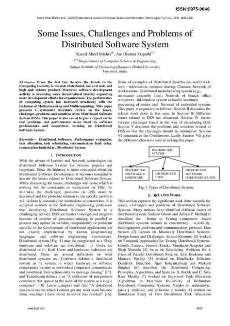 pdf some issues challenges and problems of distributed software system