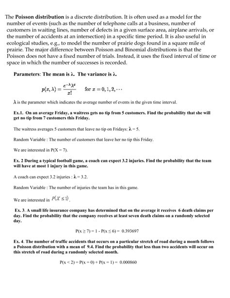 poisson distribution examples