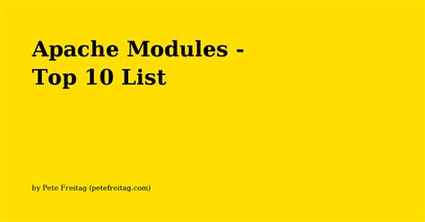 Apache Modules Top List