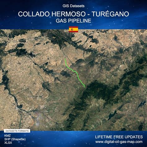 GIS Datasets of Collado Hermoso Turégano Gas Pipeline Pipeline Route