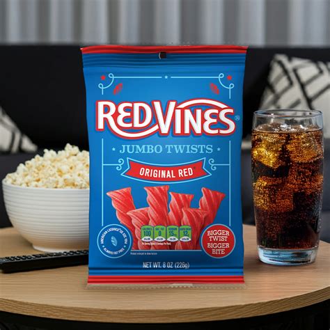 Red Vines Original Red Jumbo Twists 8oz Bag American Licorice Company