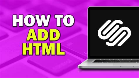 How To Add Html To Squarespace Quick Tutorial Youtube