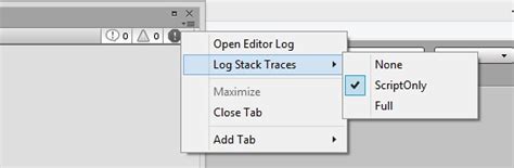 Unity Manual Console