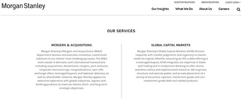 Why Morgan Stanley For Investment Banking Overview Of Morgan Stanley