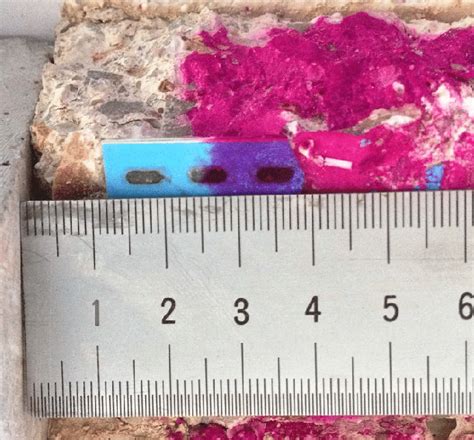 Phenolphthalein Test In Concrete Specimen Download Scientific Diagram
