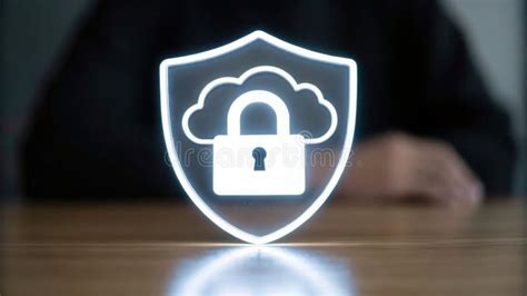 Digital Security Icon Representing Cloud Data Protection Stock Illustration Illustration Of