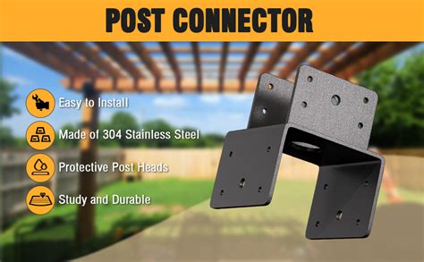 Antsky 6x6 Post Anchor Connector 4 Pack Stainless Steel