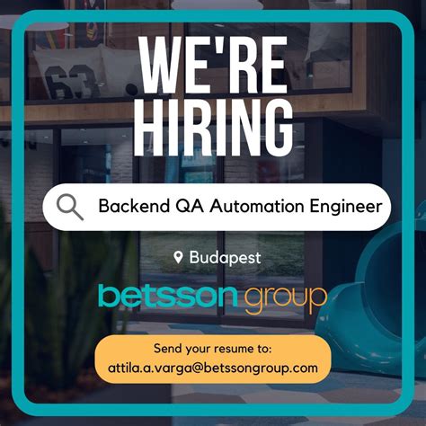 Attila Varga On Linkedin Join Our Dynamic Team As A Backend Qa