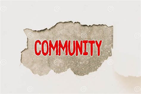 Handwriting Text Community Word Written On Group Of Showing Living In One Place Having A