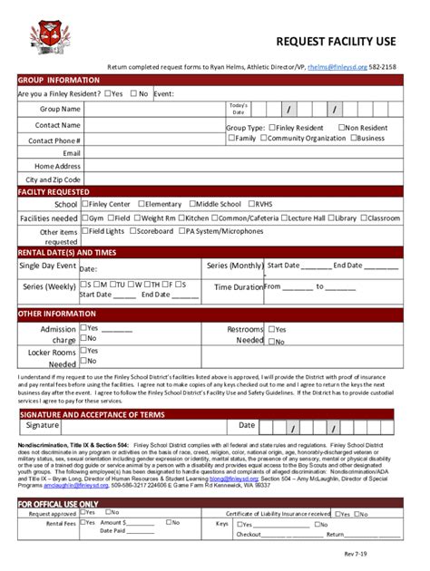 Fillable Online Facility Request Form Templatejotform Fax Email Print
