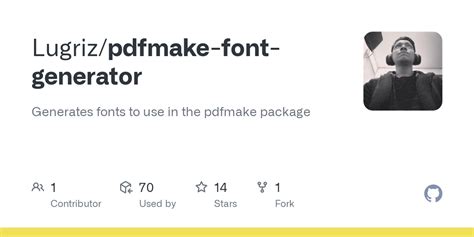 github lugriz pdfmake font generator generates fonts to use in the