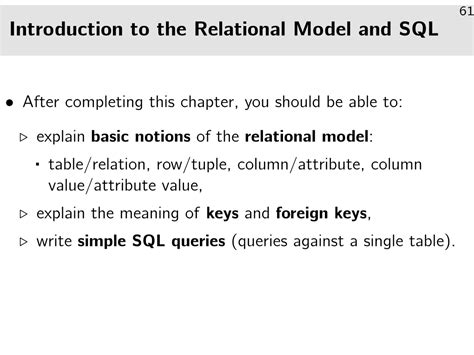 Introduction To The Relational Model And Sql Docslib