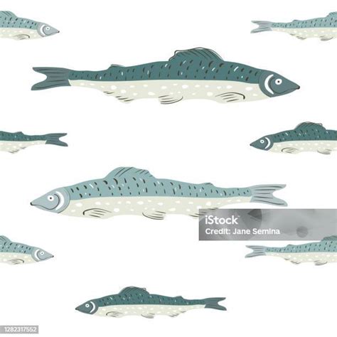 흰색 배경에 동양 스타일의 물고기와 원활한 벡터 패턴 중국식 페인팅 잉어에 대한 스톡 벡터 아트 및 기타 이미지 잉어 크리스마스 고전 양식 Istock