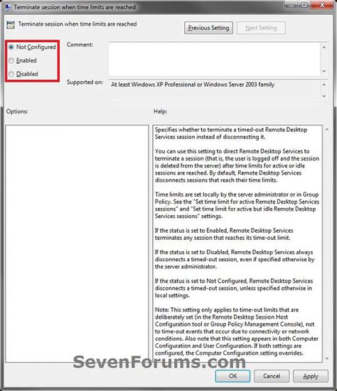 Remote Desktop Terminate Session When Time Limits Are Reached Tutorials