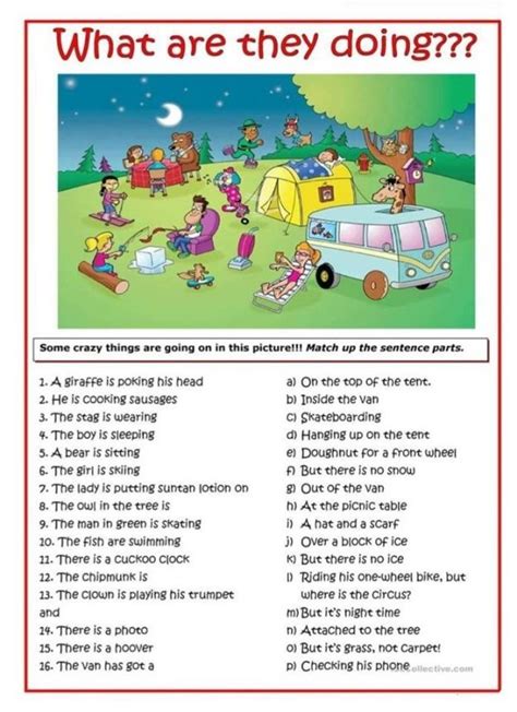 Комунікативні вправи з англ мови з граматики у 6 кл за т Present Continuous