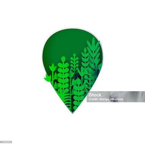 잎 모양입니다 종이 장식 녹색 열 대 꽃과 나뭇잎을 잘라 종이 접기 꽃 꽃다발입니다 3차원 형태에 대한 스톡 벡터 아트 및 기타 이미지 3차원 형태 실내 장식