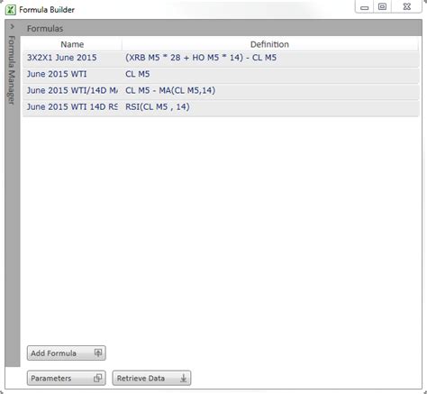Formula Builder User Interface