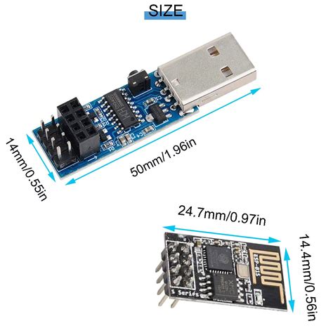 youmile 2 pcs usb to esp8266 adapter module ch340c chip with reset