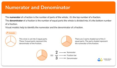 Numerator And Denominator Math Steps Examples And Questions
