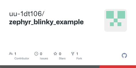 Github Uu 1dt106zephyrblinkyexample