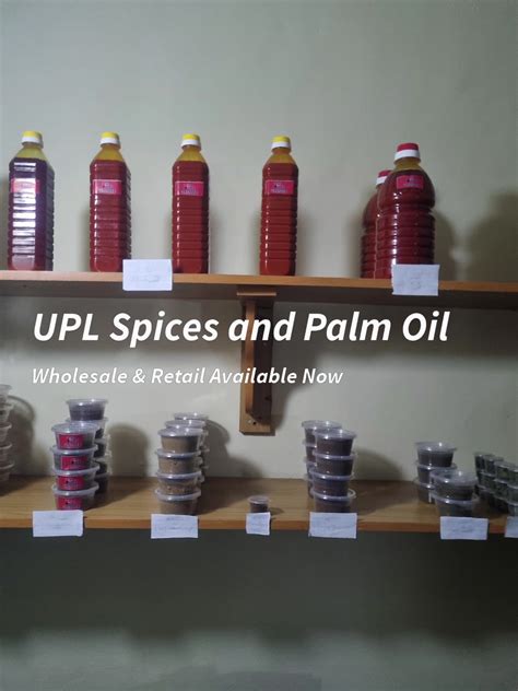 Upl Palm Oil And Upl Spices Of Various Types Are Available For Wholesale And Retails Purchase