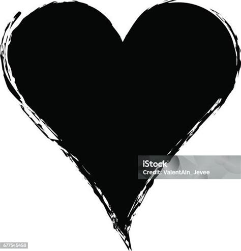 심장 표시의 검정 흰색 그래픽 그런 지 일러스트 벡터 잉크 오 점와 브러시 획 흰색 배경에 고립 된 방울 얼룩 오 점 및 브러시