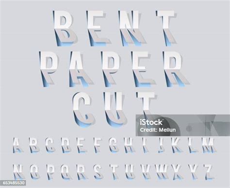 구부러진된 종이 잘라 글꼴 서식 파일 알파벳 벡터 일러스트 레이 션 굽은에 대한 스톡 벡터 아트 및 기타 이미지 굽은 디자인 러시아 Istock