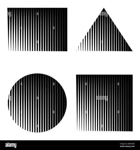 Black Retro Shapes Gradient Halftone Art Gradient Black Vector Illustration Stock Image Eps