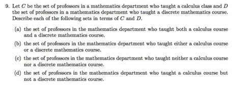solved 9 let c be the set of professors in a mathematics