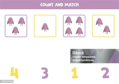 아이들을위한 게임 계산 모든 새를 세고 숫자와 일치시킵니다 어린이를 위한 워크시트 0명에 대한 스톡 벡터 아트 및 기타 이미지 0명 계절 교육 Istock