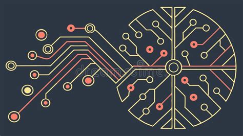 Circuit Board Design Technology Background Electronic Pattern Digital Art Vector Design