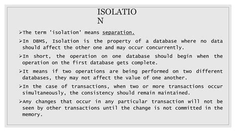 Acid Atomicity Consistencyisolationand Durabilitypropertypptx