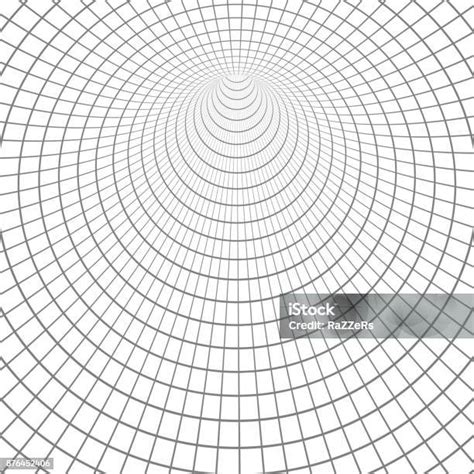 벡터 3d 터널입니다 착시와 동 트위스트 와이어 프레임 배경 3차원 형태에 대한 스톡 벡터 아트 및 기타 이미지 3차원 형태 검은색 곡선 Istock