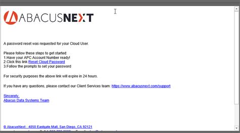 How To Reset Apc Server User Password With The Customer Account Portal Abacusnext Client Services